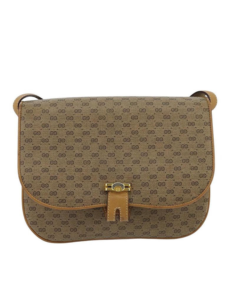 Gucci 100% Canvas Solid Tan Beige Canvas Shoulder Bag One size - 27% ...