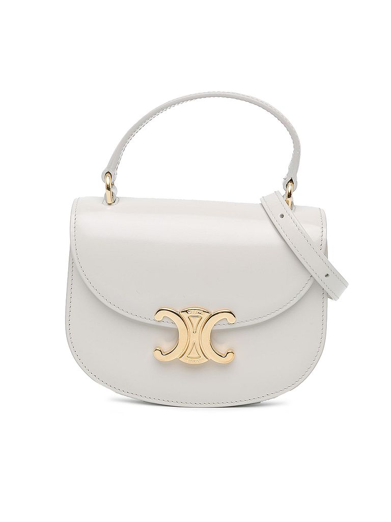 Céline 100% Leather White Mini Patent Besace Clea Satchel One size - 3% ...