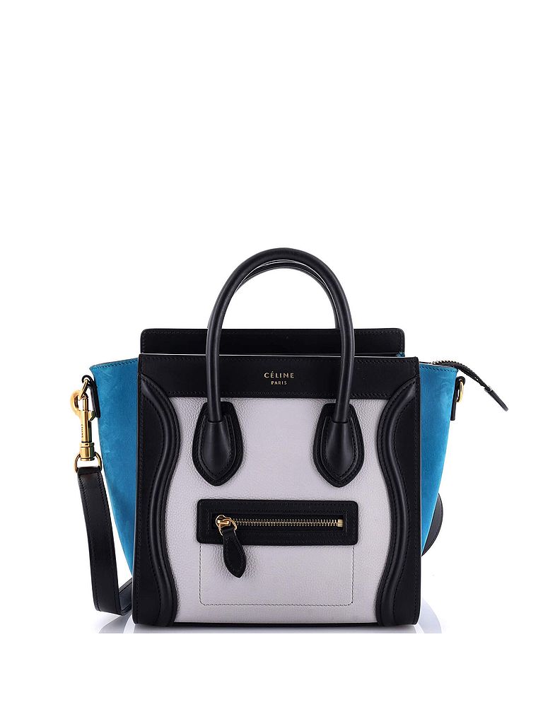 Céline 100% Leather Multi Color Tricolor Luggage Bag Leather Nano One size - 62% off | ThredUp