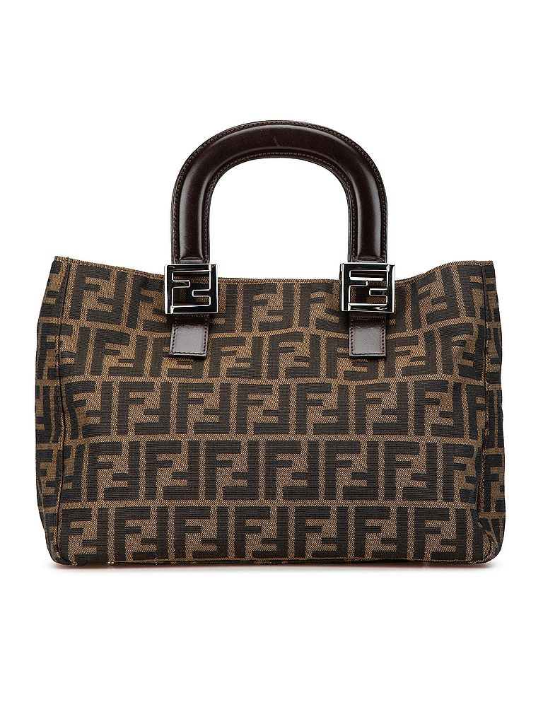 Fendi 100% Canvas Brown Small Zucca Canvas Twins Tote One size - 33% off | ThredUp