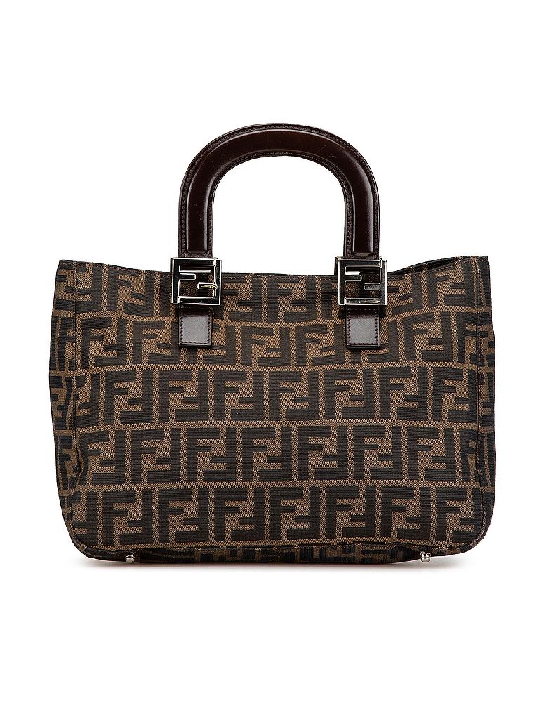 Fendi 100% Canvas Brown Small Zucca Canvas Twins Tote One size - 30% off | ThredUp