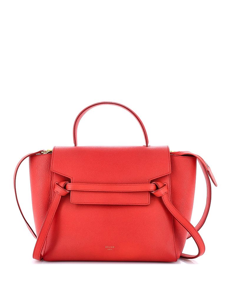 Céline 100% Leather Red Belt Bag Textured Leather Micro One size - 38% ...