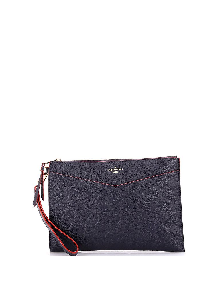 Louis Vuitton 100% Leather Black Pochette Melanie Monogram Empreinte ...