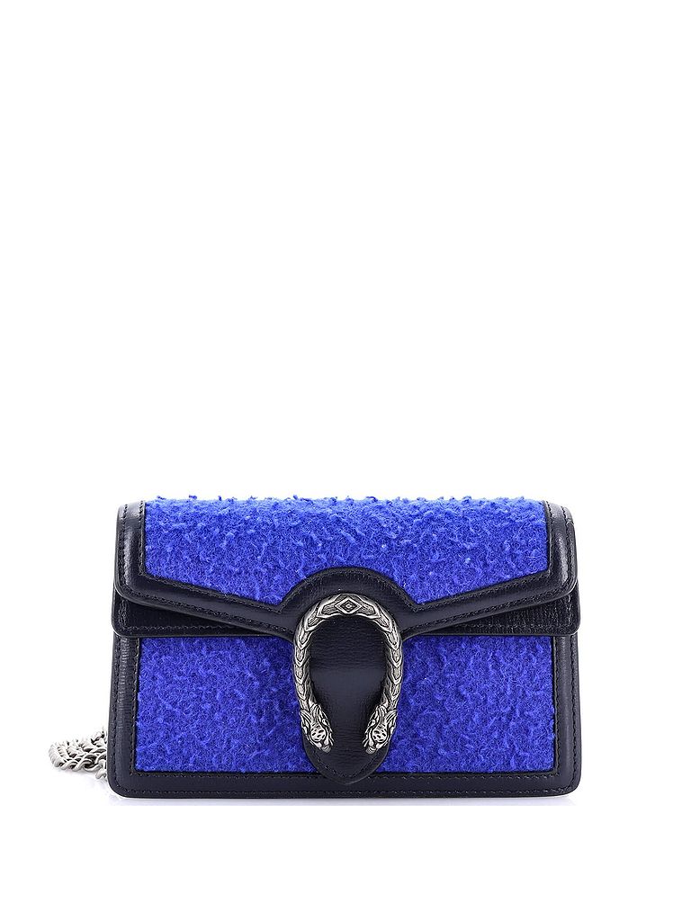 Gucci Blue Dionysus Bag Wool and Leather Super Mini One size - 16% off ...