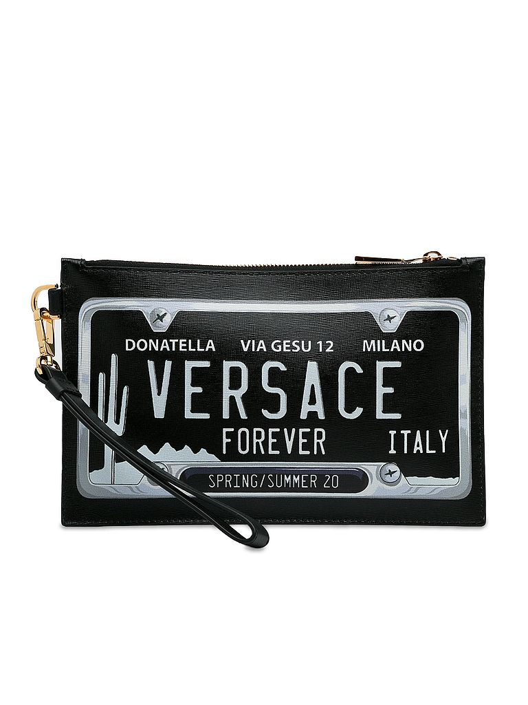 Versace 100% Leather Black License Plate Clutch One size - 28% off ...