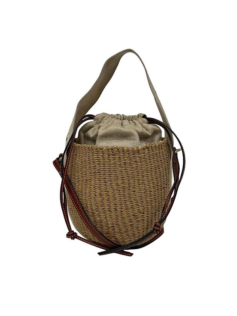 Chloé 100% Wicker Solid Tan Woody Beige Wicker Shoulder Bag One size ...