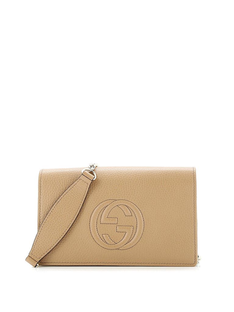 Gucci 100% Leather Tan Soho Wallet on Chain Leather One size - 16% off ...