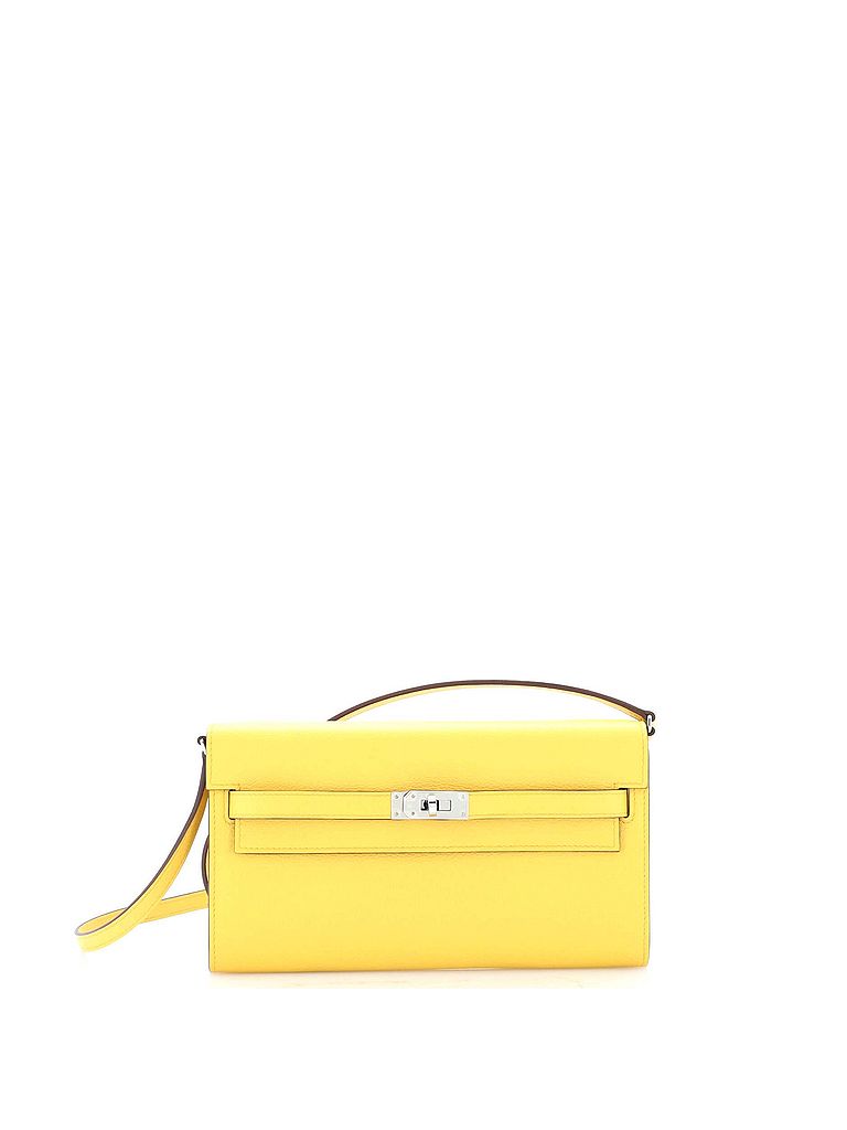 Hermès 100% Leather Yellow Kelly To Go Wallet Evercolor One size - 15% ...