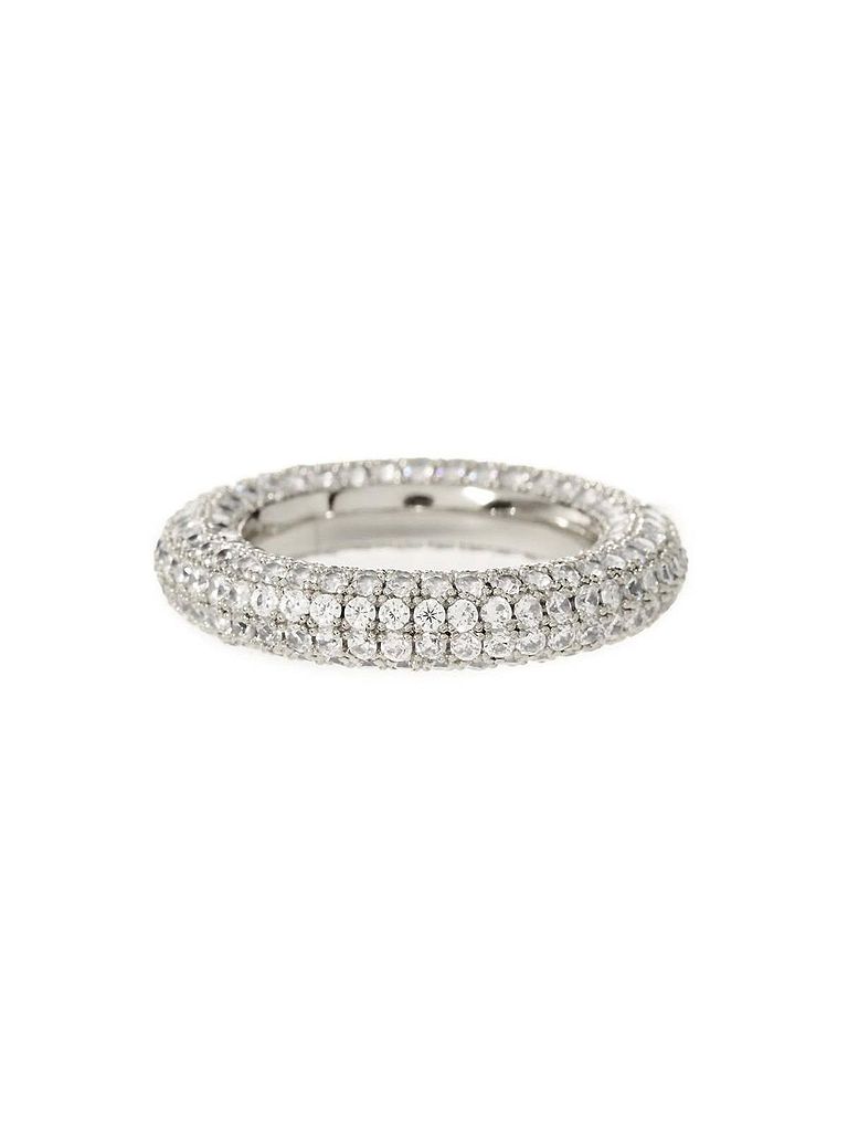 Luv AJ Silver Toned Pave Amalfi Ring One size - 50% off | ThredUp
