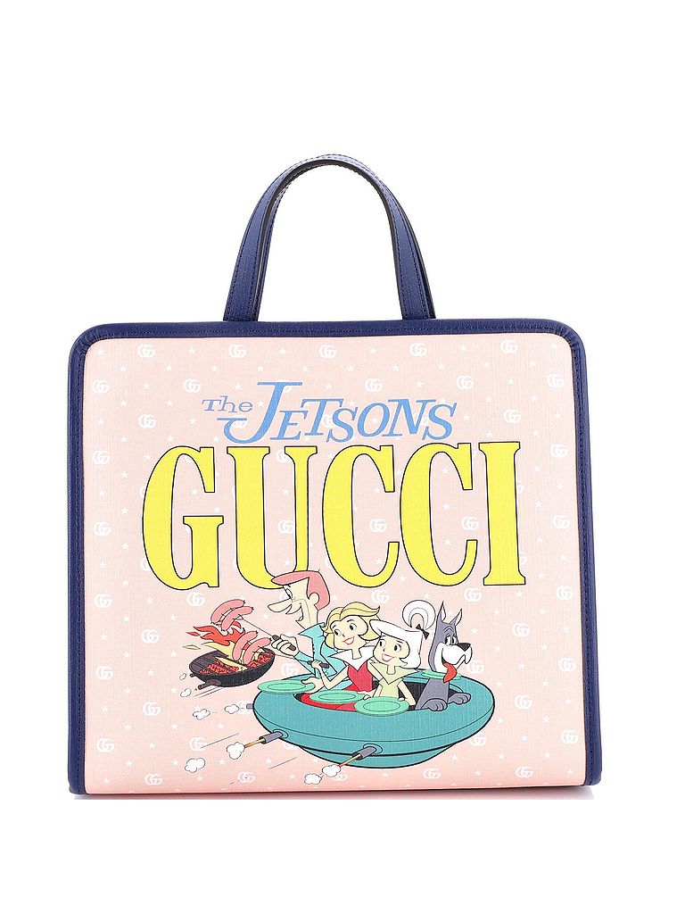 Gucci 100% Coatead Canvas Pink Blue x The Jetsons Children's Tote ...