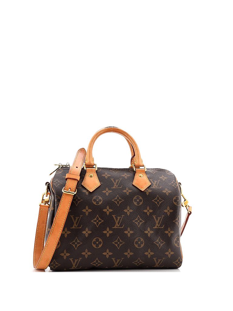 Louis Vuitton 100% Coatead Canvas Brown Speedy Bandouliere Bag Monogram Canvas 25 One size - -38 ...