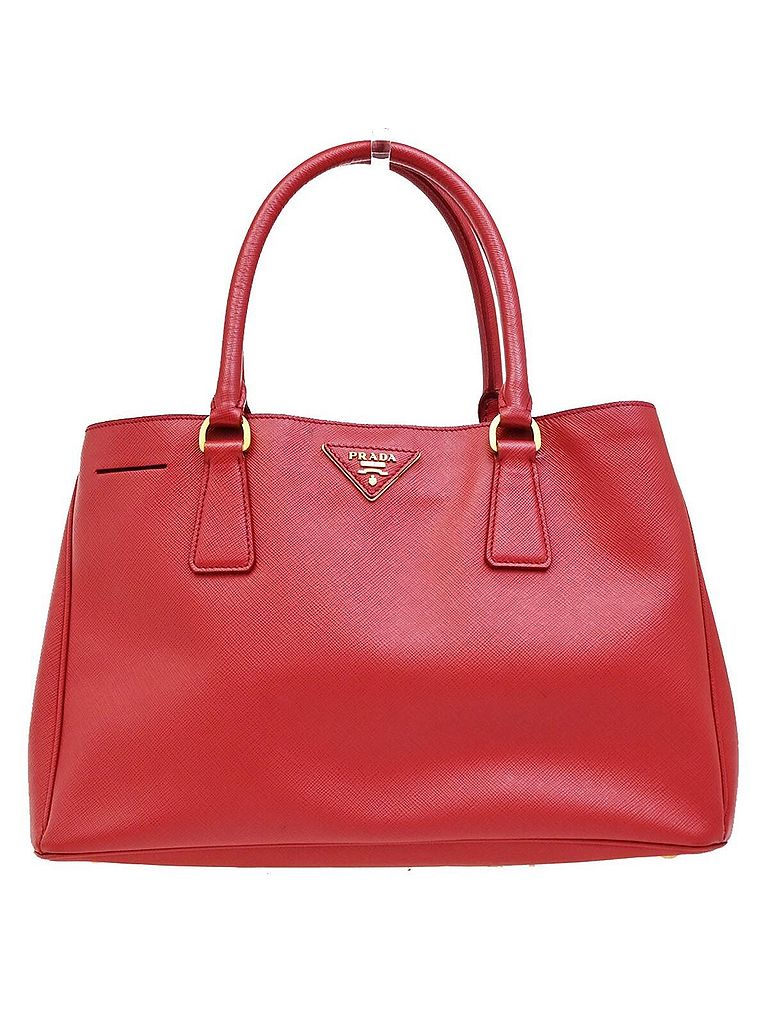 Prada 100% Leather Solid Red Galleria Red Leather Tote Bag One size - 30% off | ThredUp