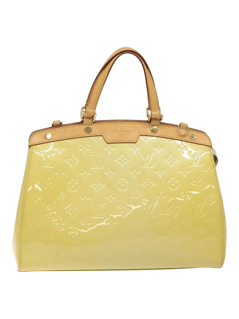 Louis Vuitton 100% Patent Leather Solid Tan Brea Beige Patent Leather ...