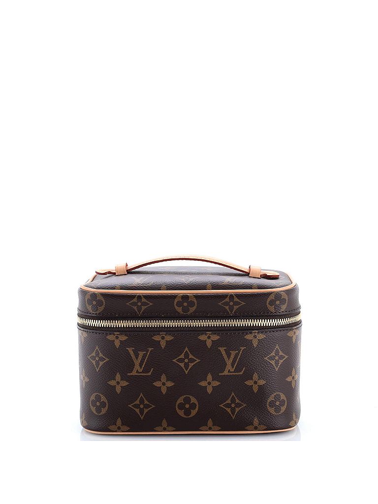 Louis Vuitton 100% Coatead Canvas Brown Nice Vanity Case Monogram ...