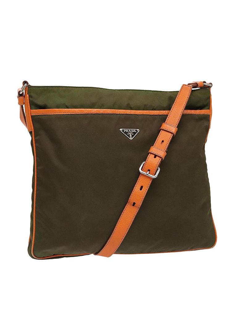 Prada 100% Synthetic Solid Tan Re-Nylon Khaki Synthetic Shoulder Bag One size - 27% off | ThredUp